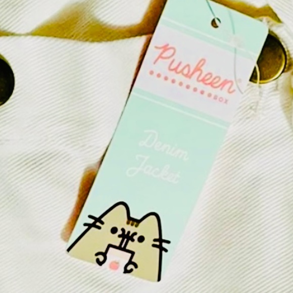 Pusheen | Jackets & Coats | Limited Edition Pusheen White Denim Jacket ...
